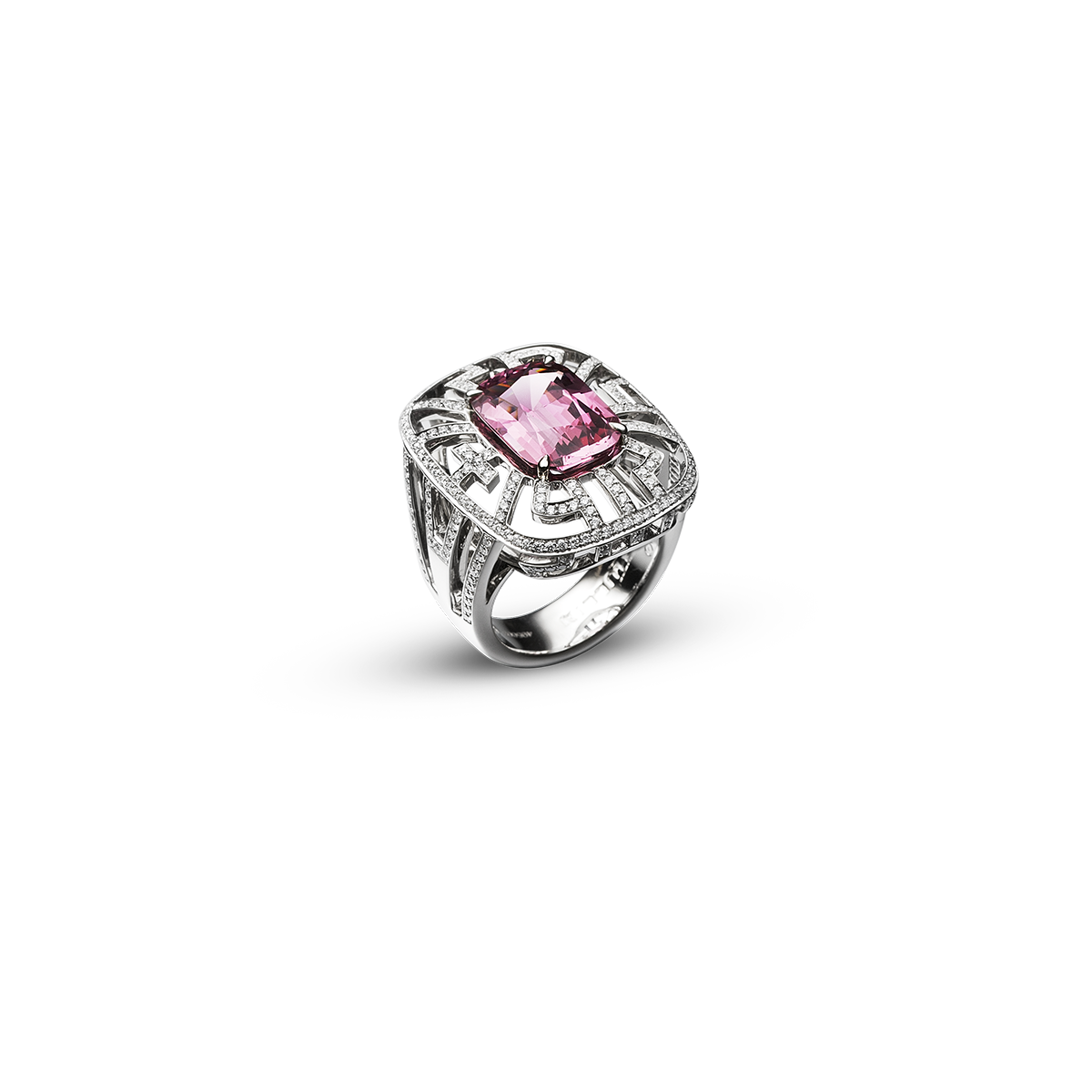 18k White Gold Rings Spinel and Diamond - Runen - Schullin Wien