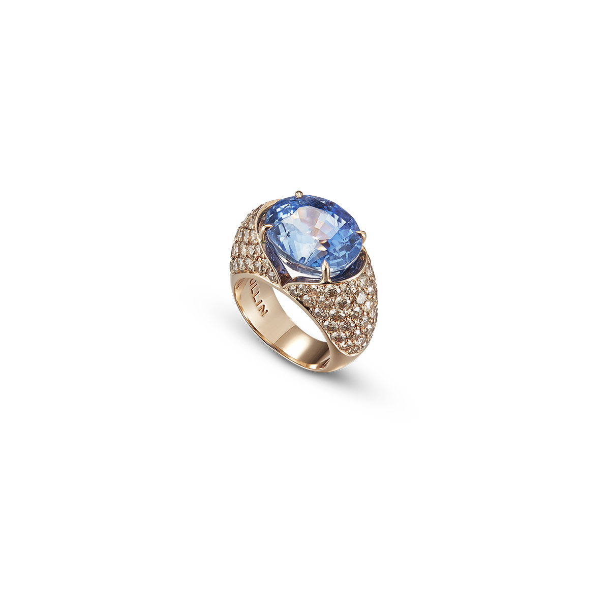 18k Rose Gold Rings Diamond and Sapphire - Faun - Schullin Wien