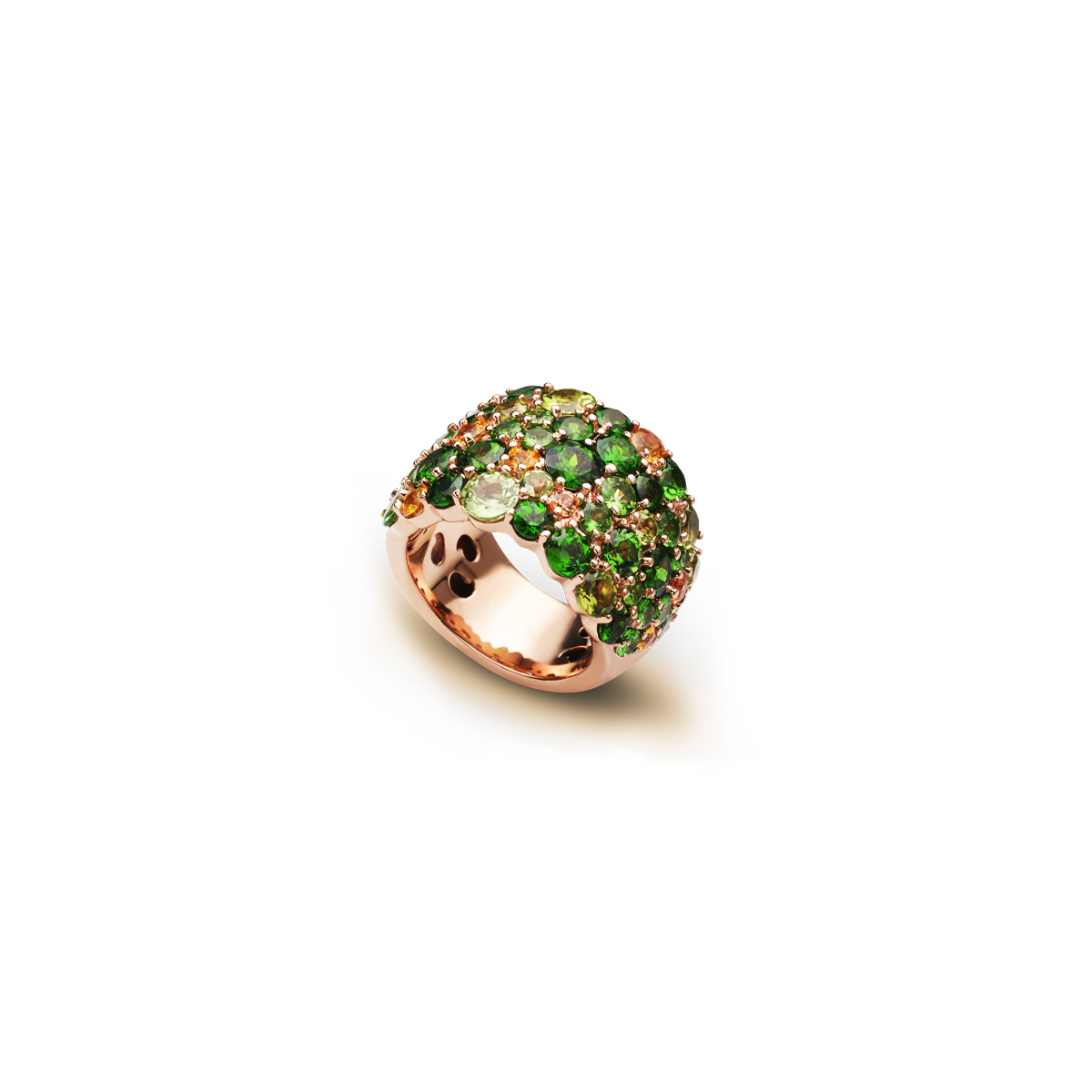 18k Rose Gold Rings Other and Sapphire - Pointillé Verde - Schullin Wien