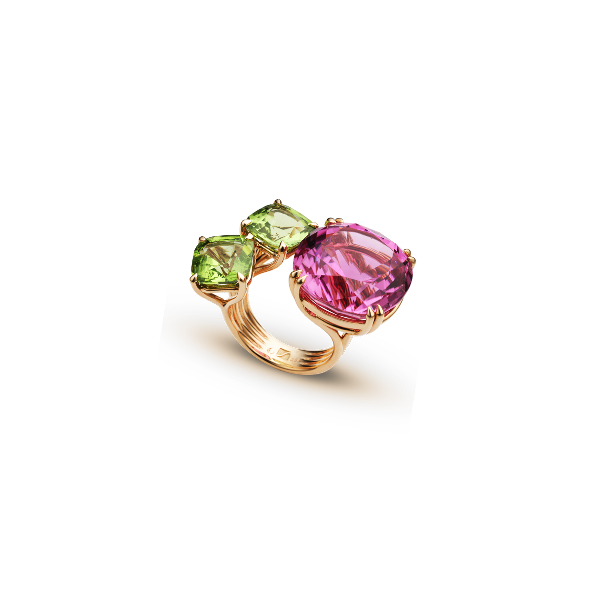 18K Roségold Ringe Andere und Turmalin - Triple Toi et Moi - Schullin Wien