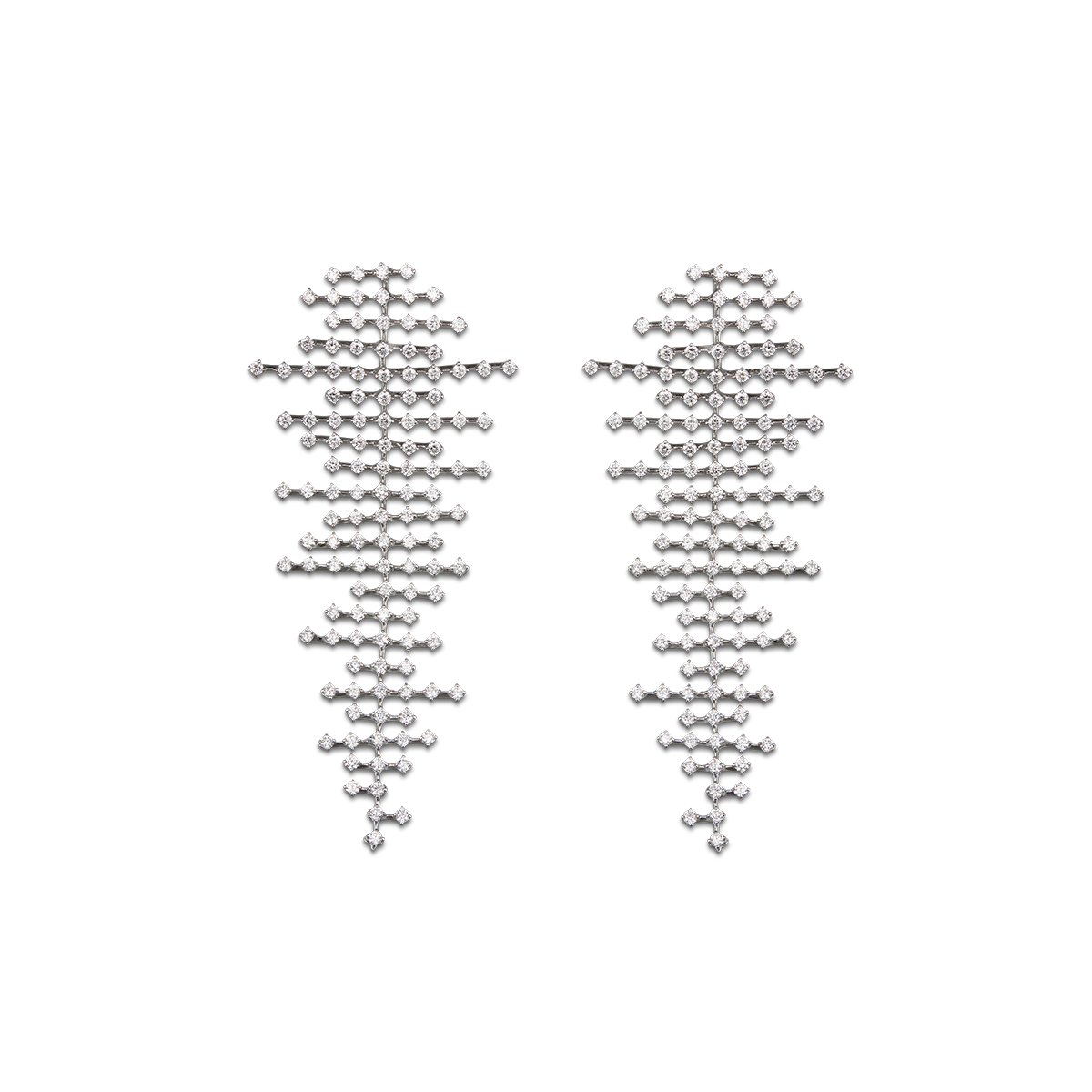 18k White Gold Earrings Diamond - Niagara - Schullin Wien