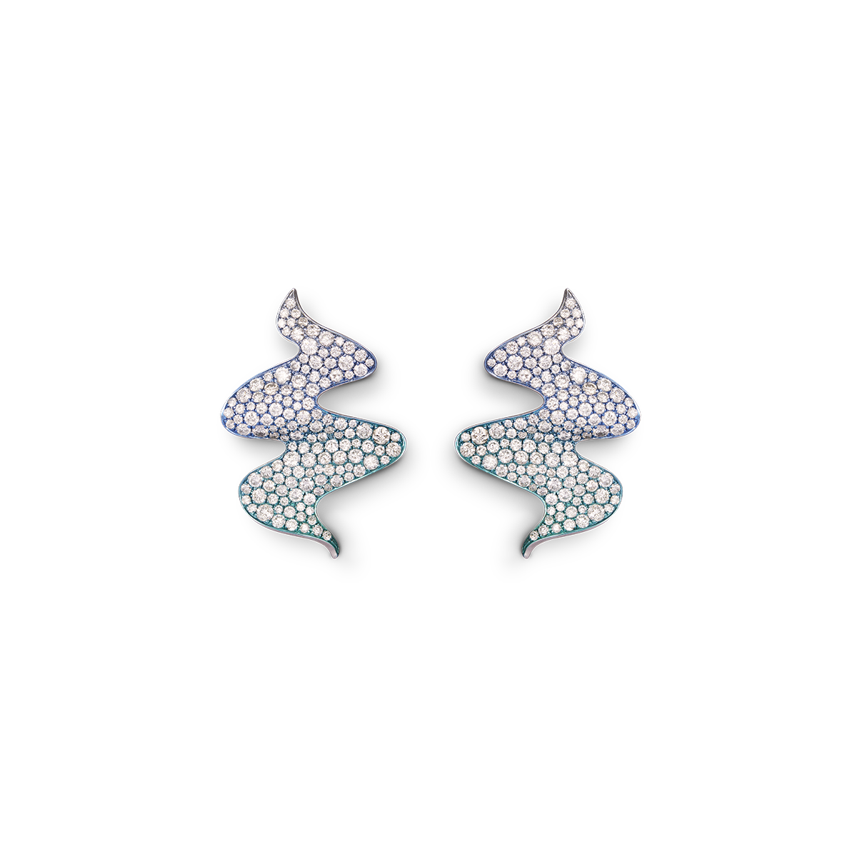 18k White Gold Earrings Diamond - Ondine - Schullin Wien