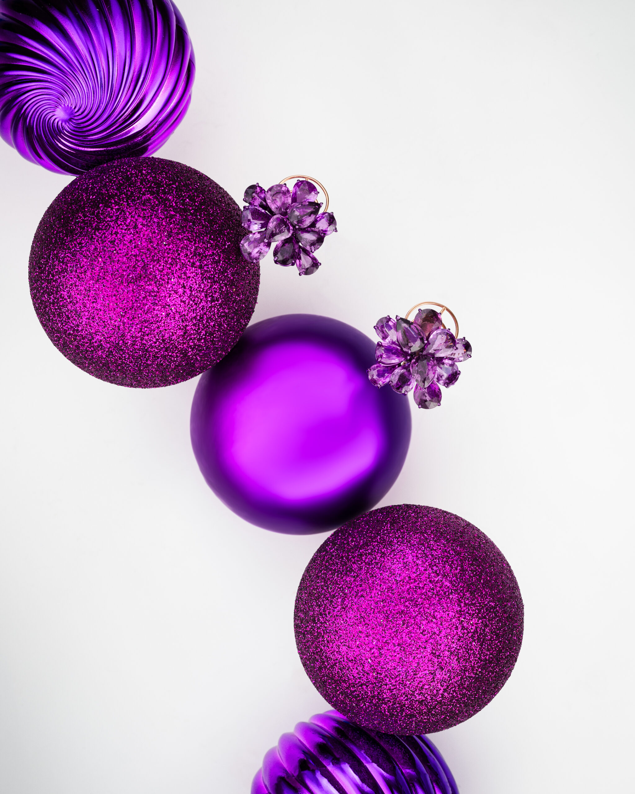 18k Rose Gold Earrings Sapphire - Violette - Schullin Wien