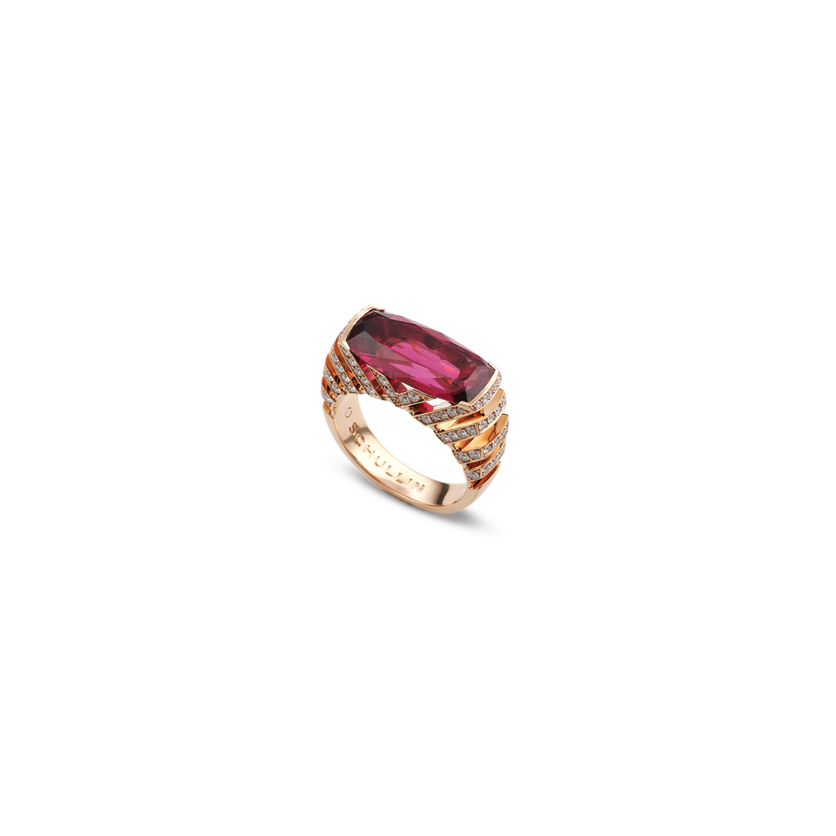 18k Rose Gold Rings Spinel And Diamond Carmine Schullin Wien