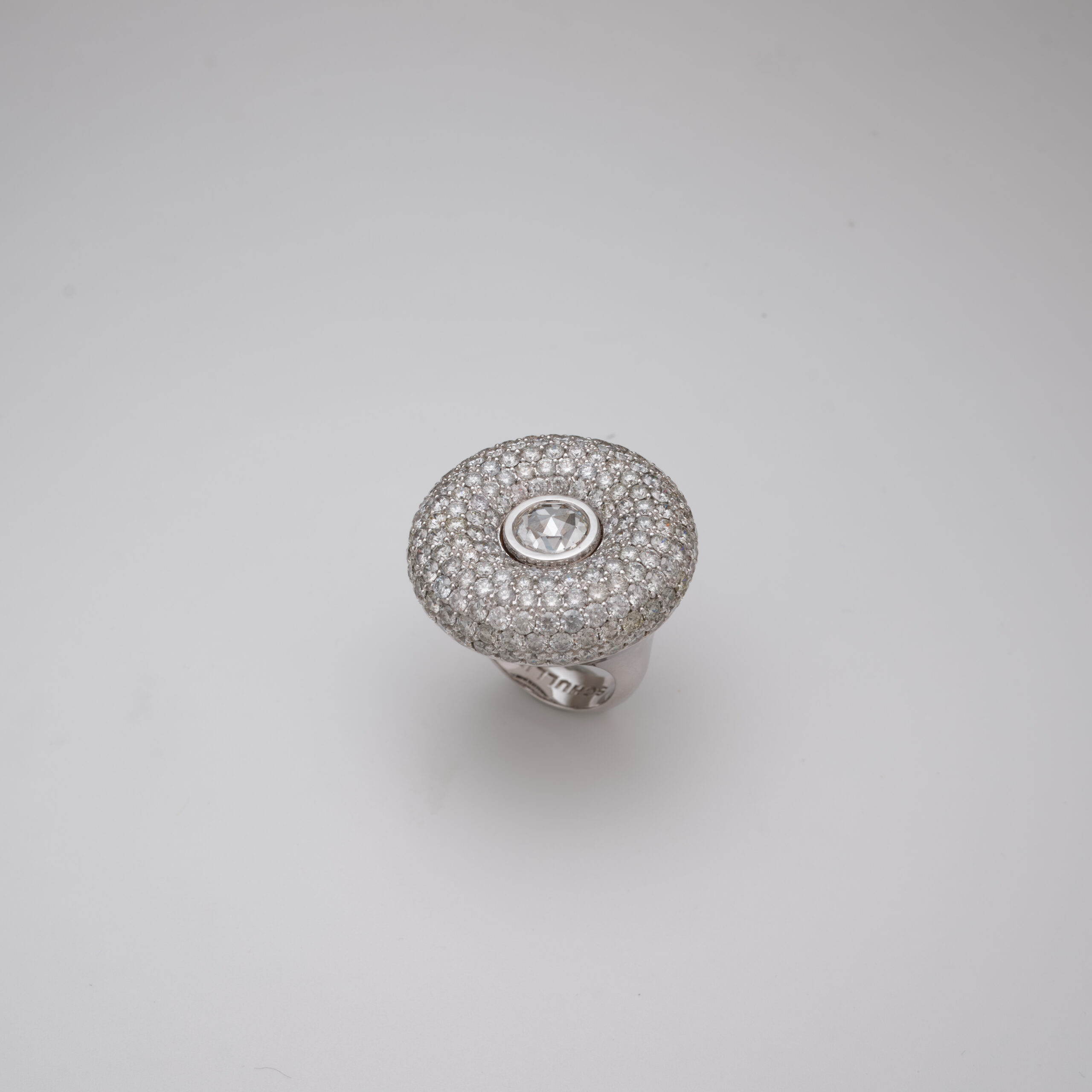 18k White Gold Rings Diamond - Doughnut - Schullin Wien