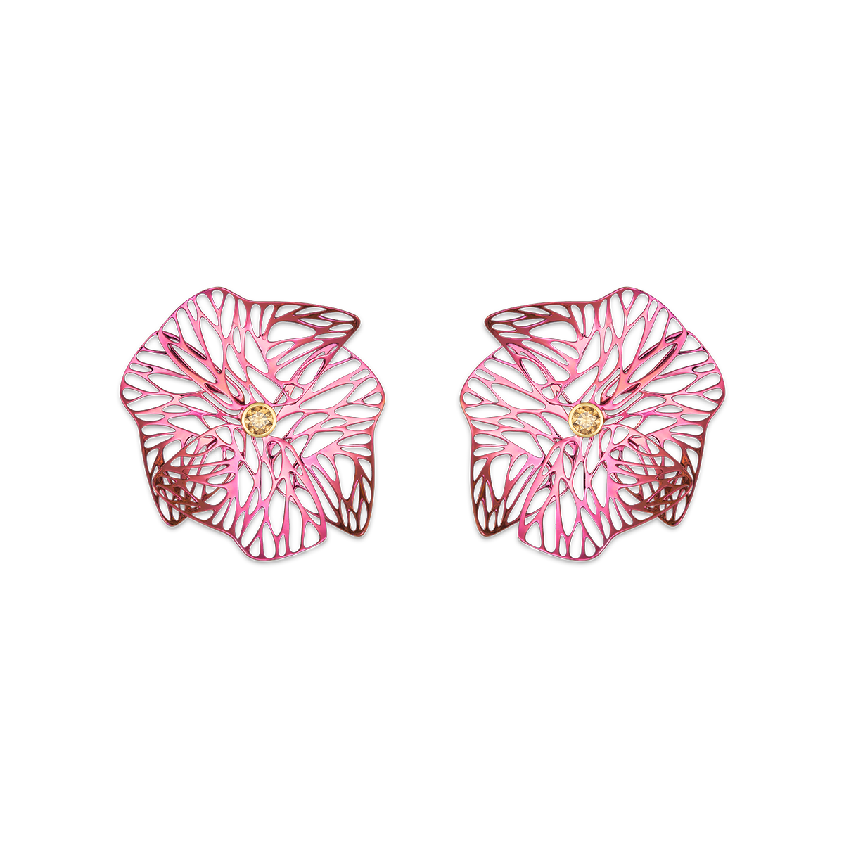 18k Yellow Gold Earrings Diamond - Fiora - Schullin Wien