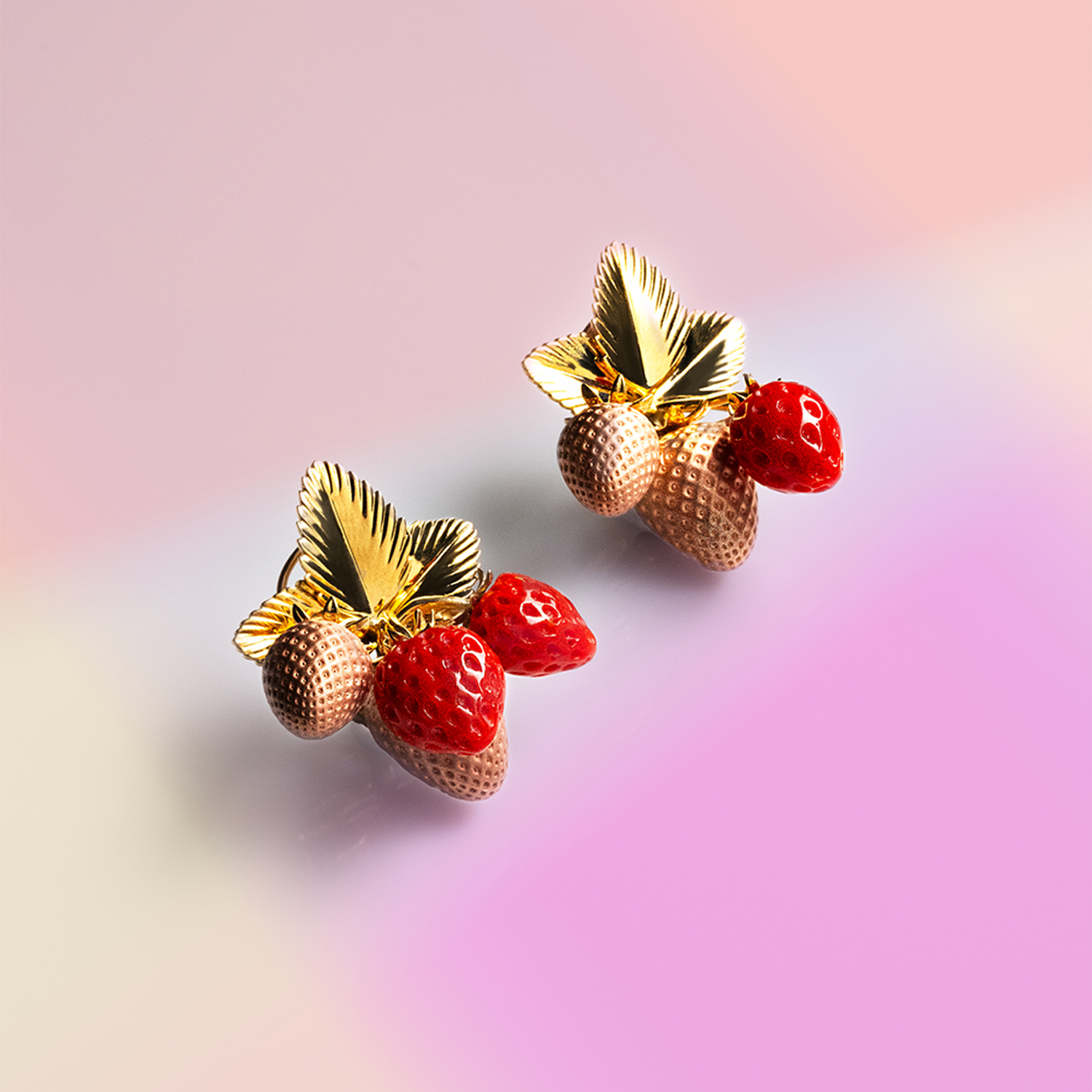 18k Rose Gold and 18k Yellow Gold Earrings Other - Lafraise - Schullin Wien