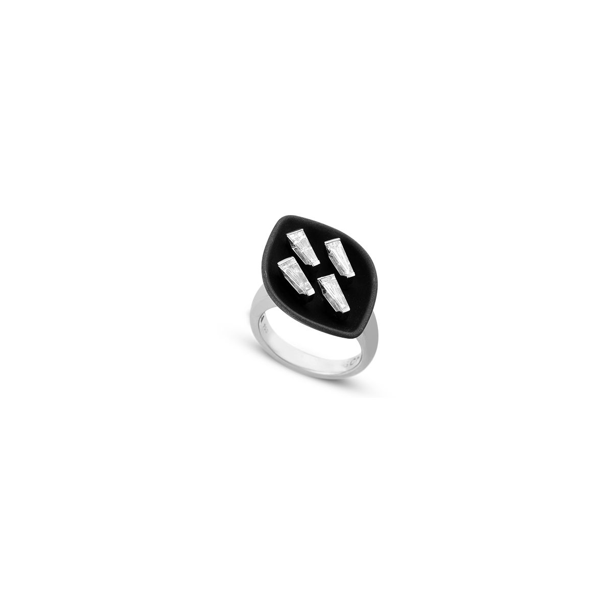 18k White Gold Rings Diamond - Iron drop I - Schullin Wien