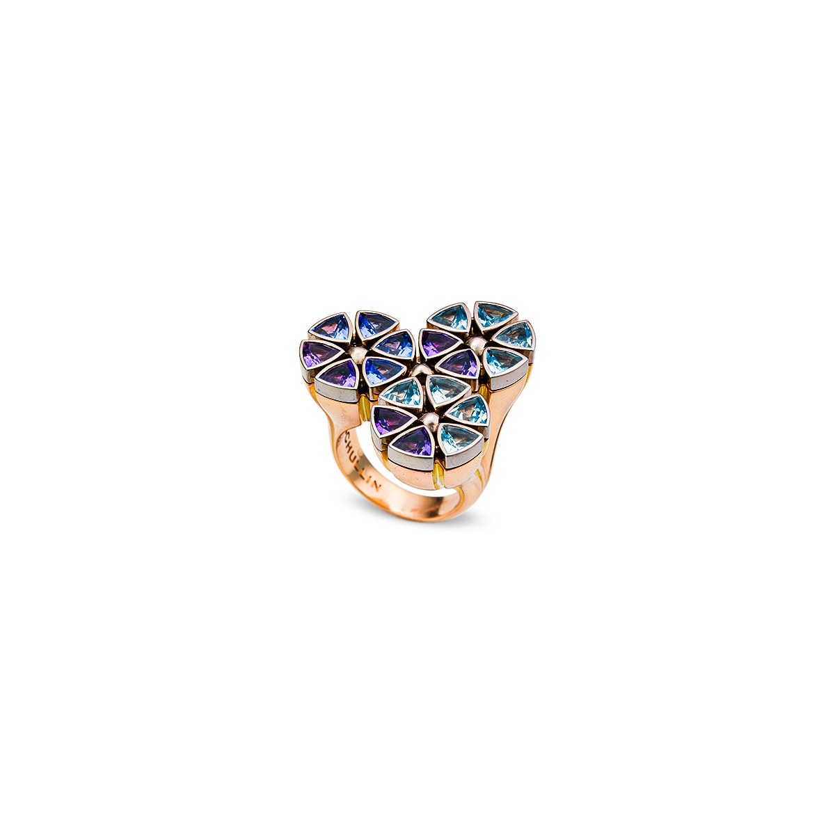18k White Gold and 18k Rose Gold Rings Other and Tanzanite - Trielle ...